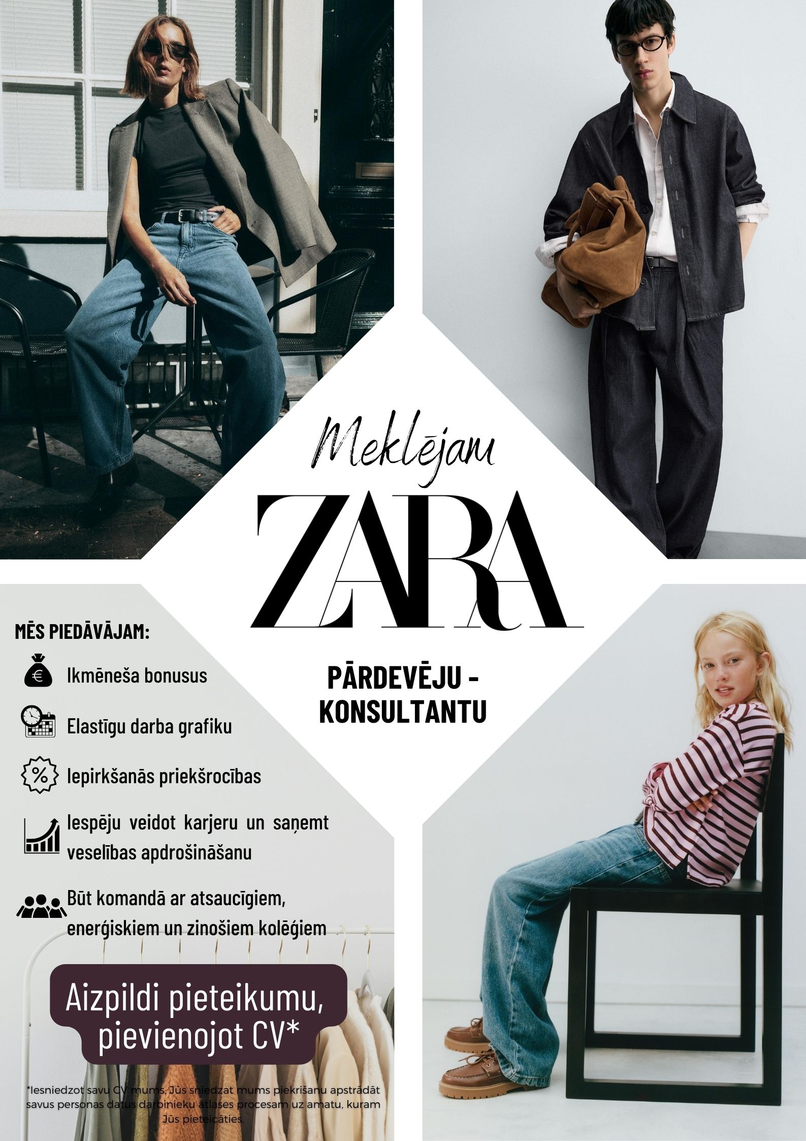 Vakance - Veikala ZARA Pārdevējs-Konsultants TC Akropole Alfa, TC ...