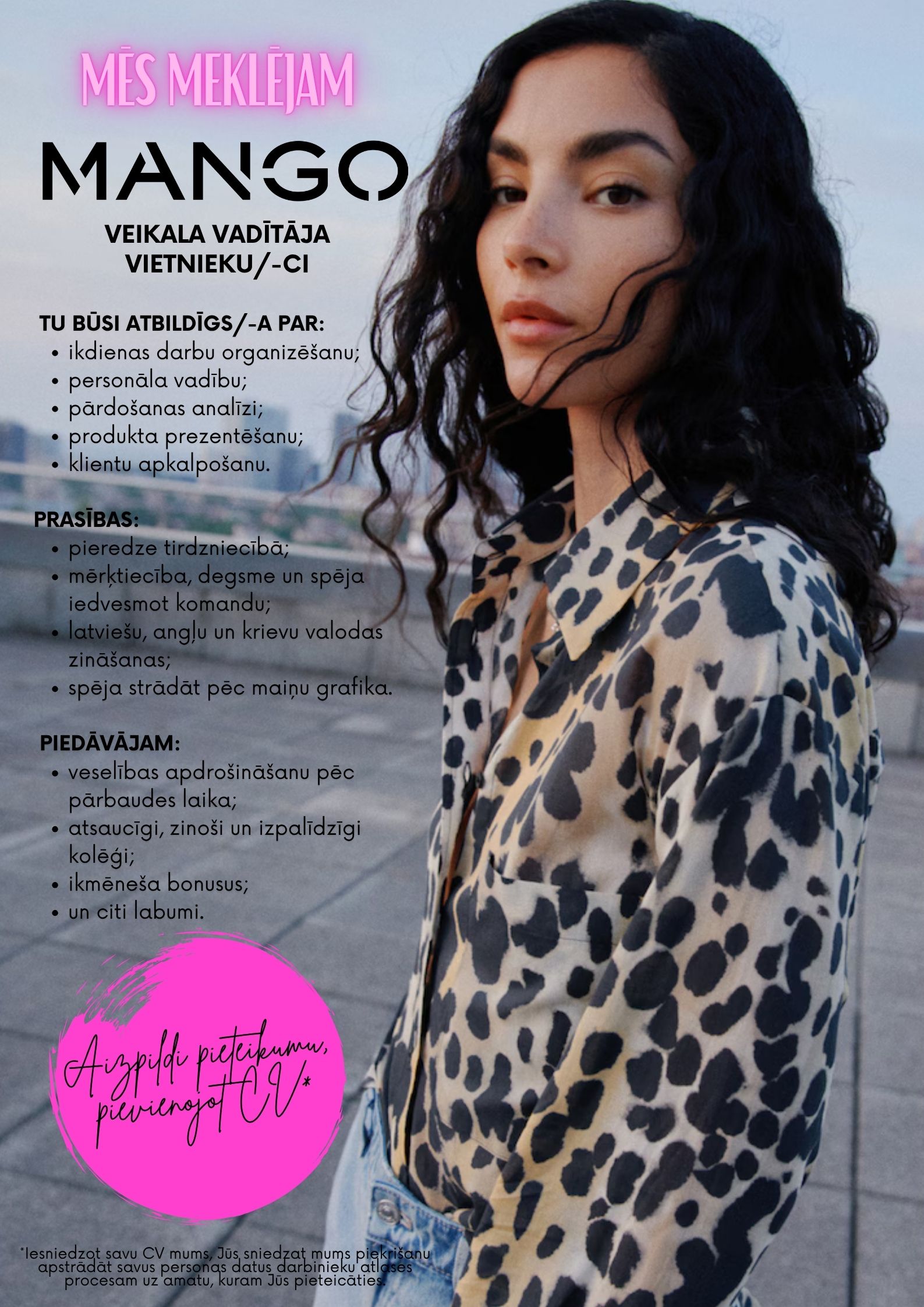 Vakance - Veikala MANGO Vadītāja Vietnieks/-ce TC Akropole Rīga ...